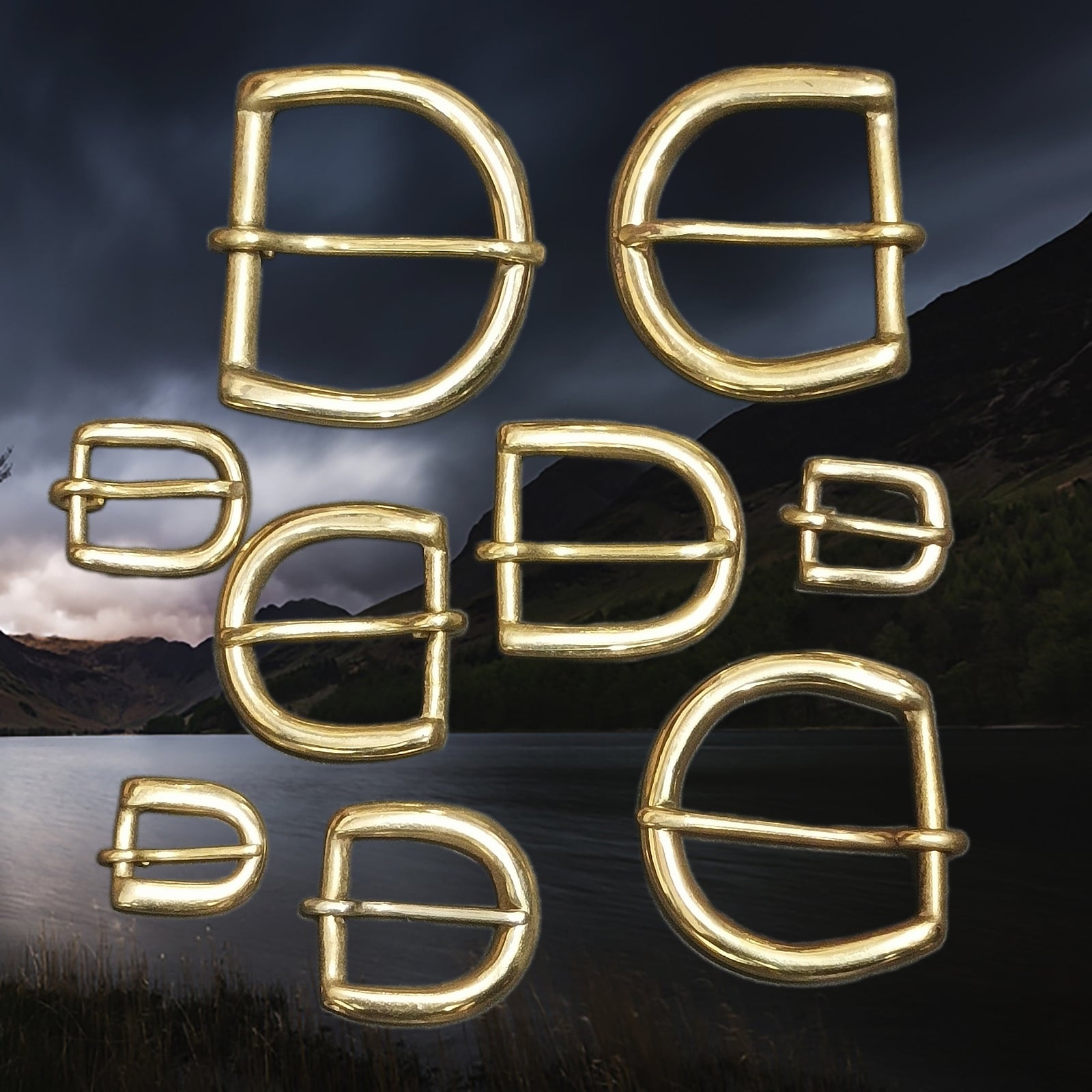 Plain Brass D-Buckles For Reenactment Viking Belts