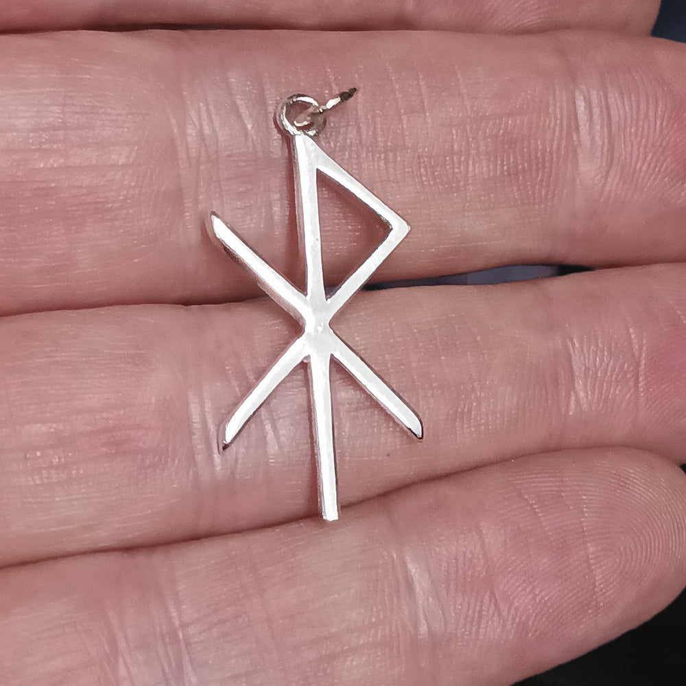 Silver Love Bind Rune Viking Pendant