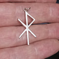 Silver Love Bind Rune Viking Pendant