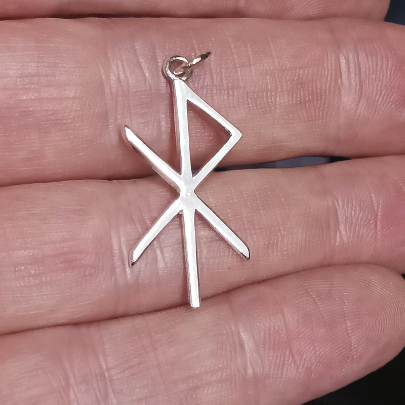Silver Love Bind Rune Viking Pendant