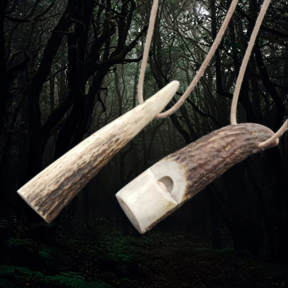 Scottish Red Deer Handmade Antler Whistle - Viking Accessory