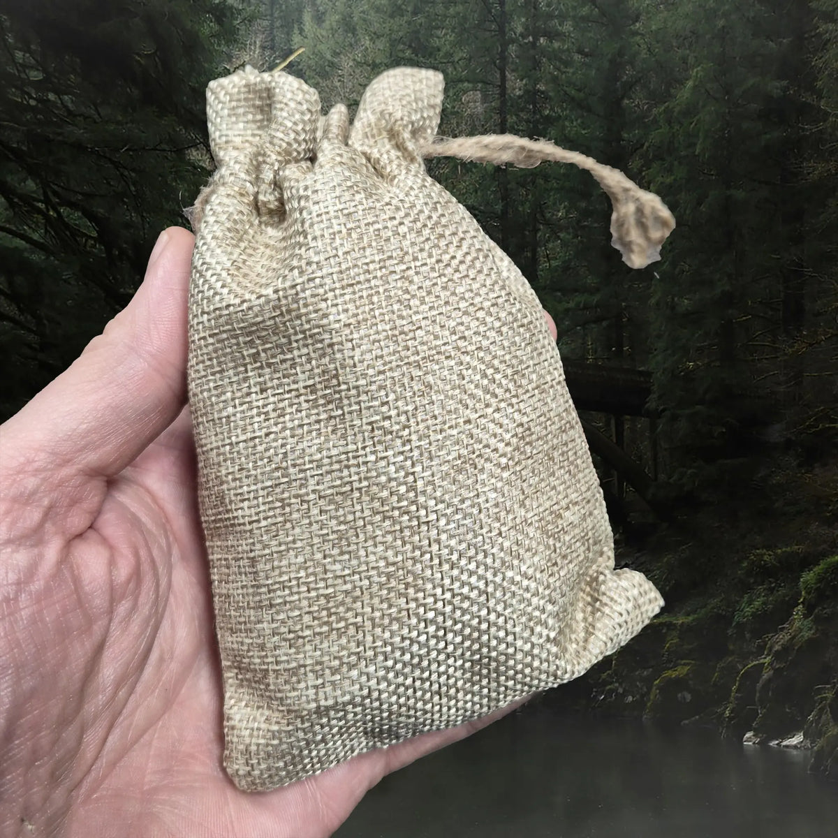 Elder Futhark White Willow Rune Set with Hessian Pouch