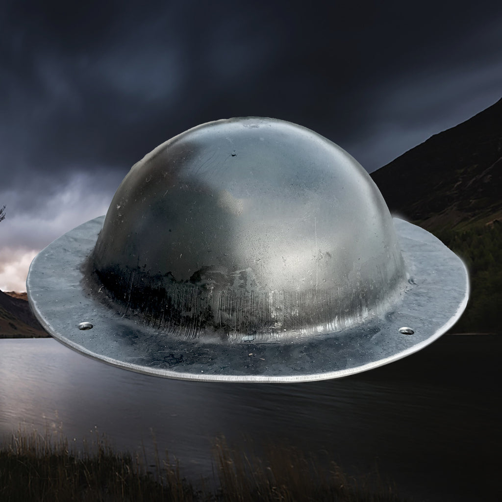 Blacekned Domed Viking Shield Boss with Rivet Holes