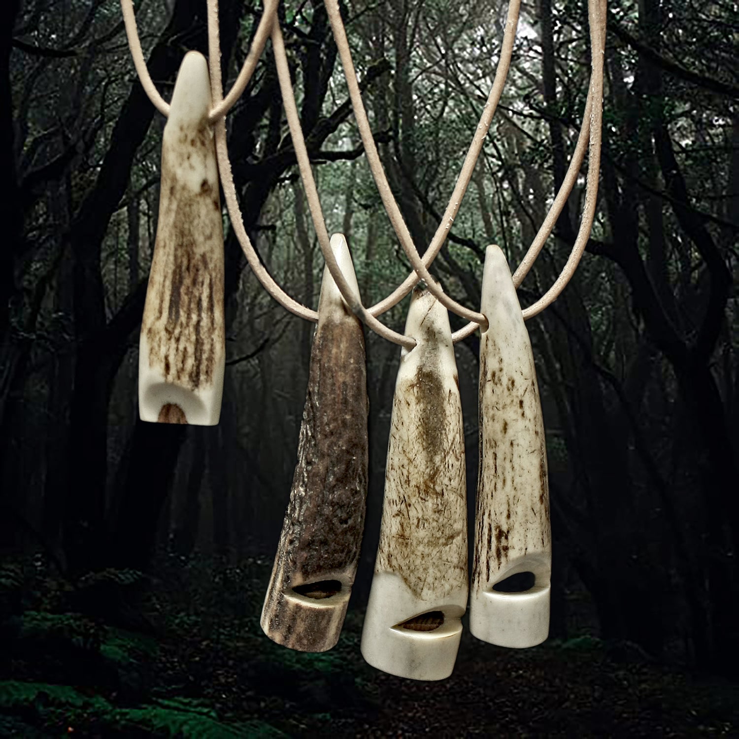 Scottish Red Deer Handmade Antler Whistle - Viking Accessory