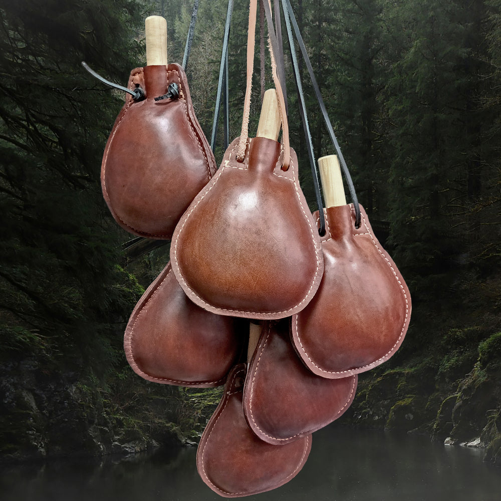Large Handmade Leather Water Bottle - Personal Viking Accessories