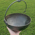 Large Handmade Riveted Steel Cauldron for Viking Feasts
