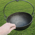 Large Handmade Riveted Steel Cauldron for Viking Feasts