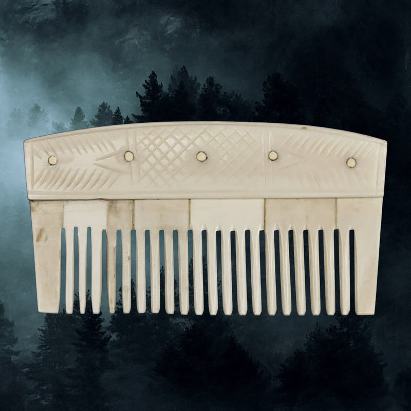 Decorated Bone Viking Comb - Viking Hair Accessories