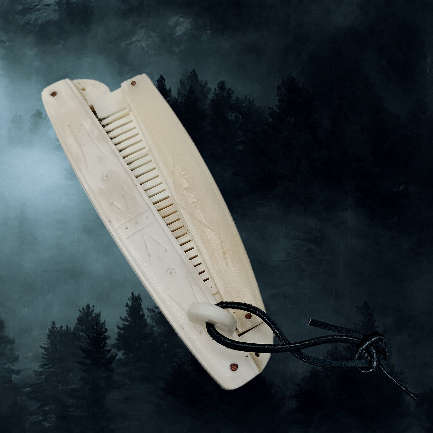 Encased Bone Viking Comb with Markings - Viking Hair Care