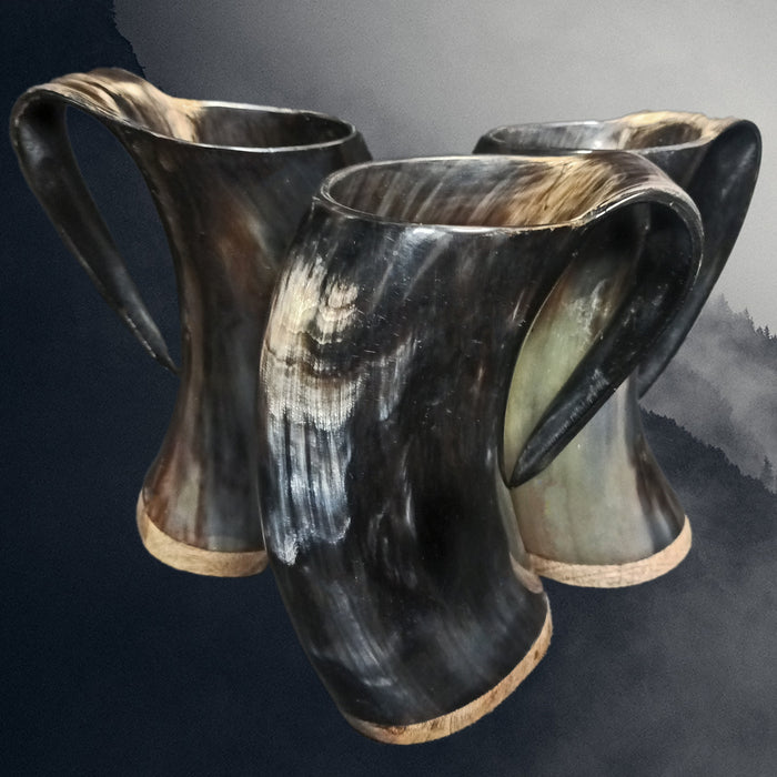 Medium Polished Ox Horn Beer Mug - Viking Feasting Supplies