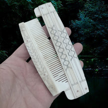 Large Encased Bone Viking Comb with Markings - Viking Hair Care