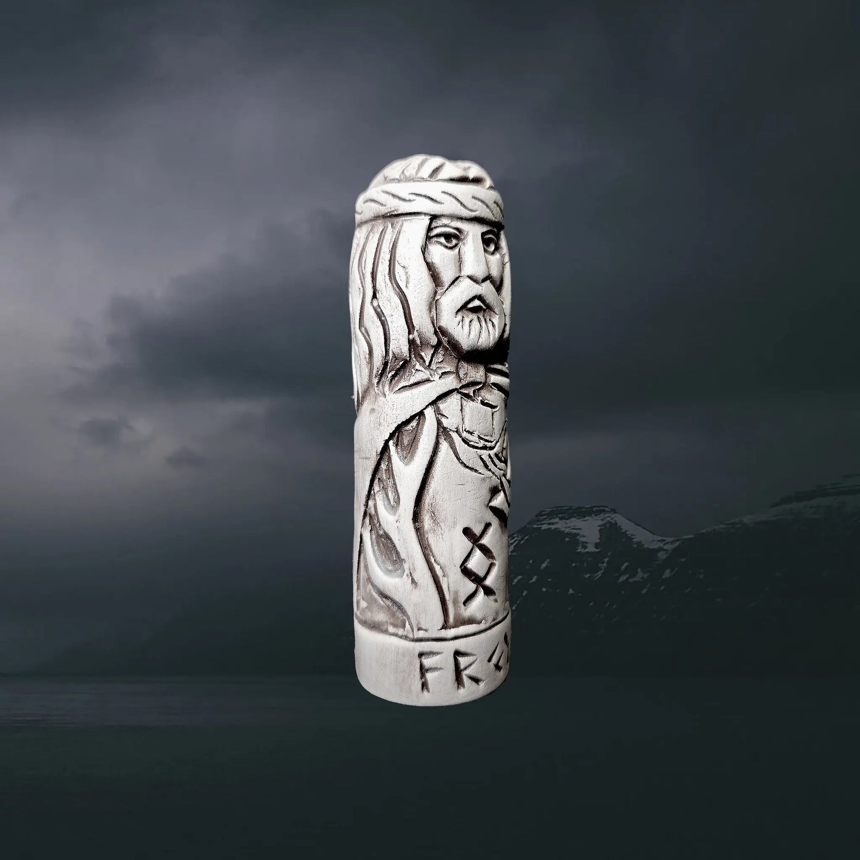 Hand-Crafted Ceramic Freyr Statuette - Asatru / Heathen Supplies