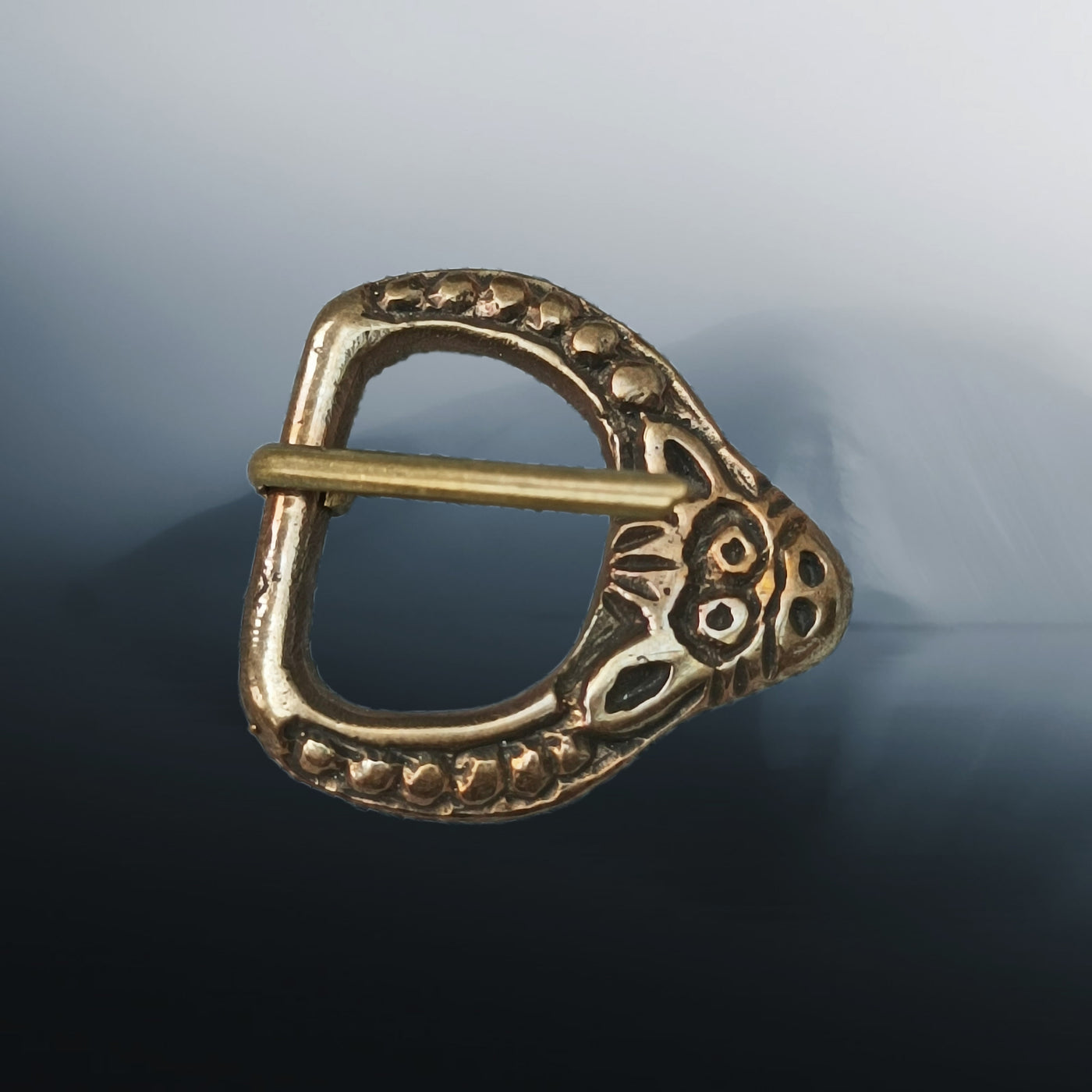 9th - 11th Century Replica Viking Bronze Buckle with Animal Head