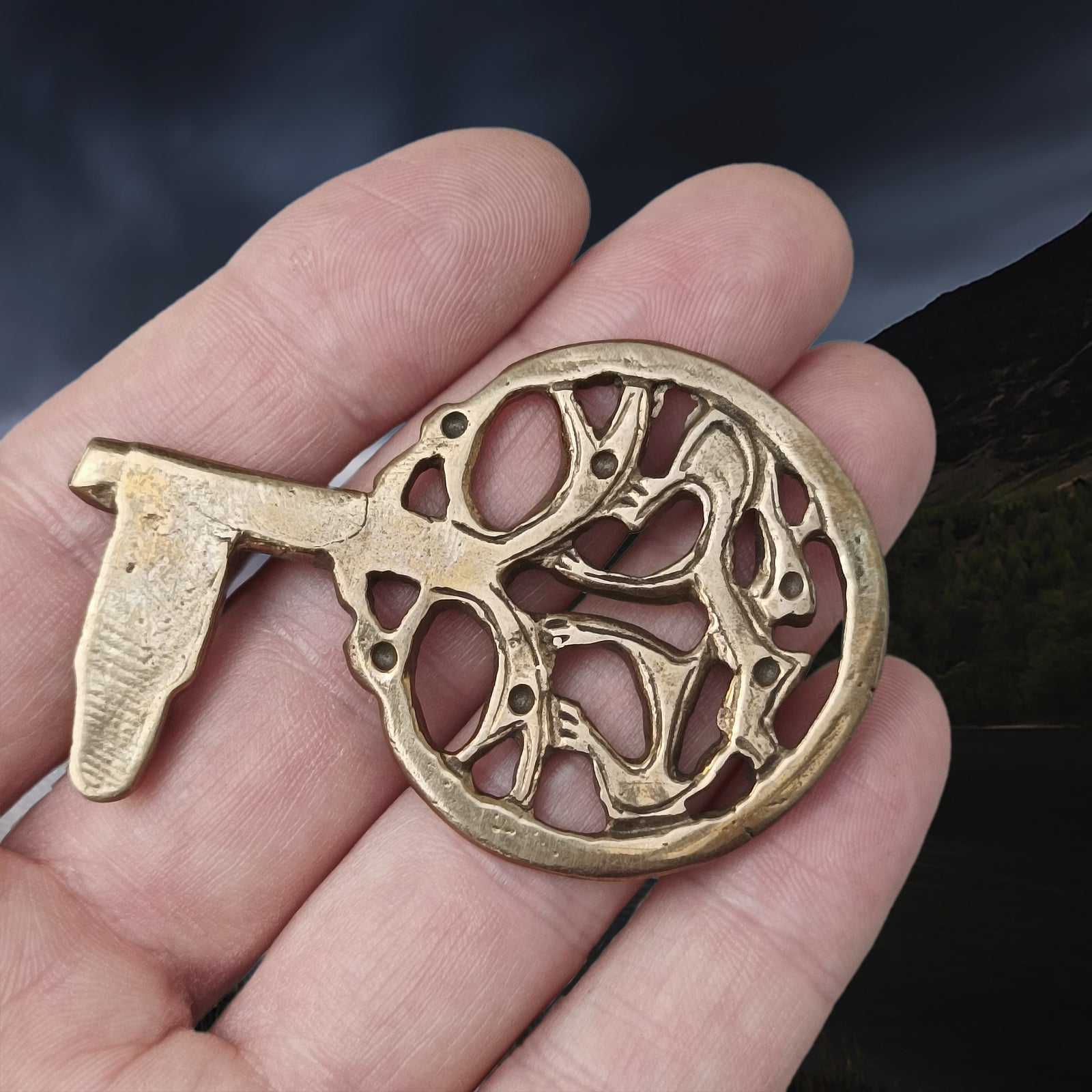 Large Bronze Round Viking Key from Uppakra