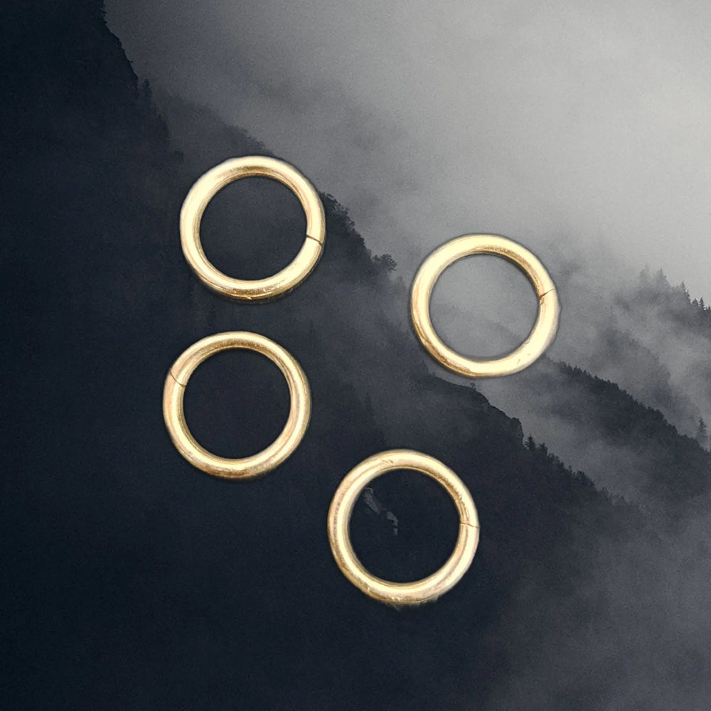 Small Brass Simple Split Ring - Viking Jewelry Accessories