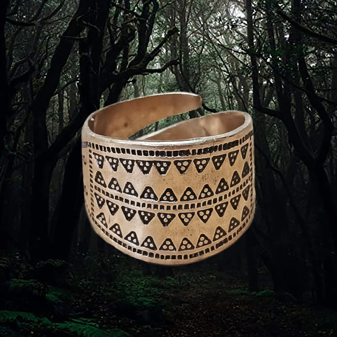 Embossed Replica Viking Ring in Bronze - Viking Jewelry