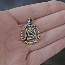 Large Bronze Circular Freya Pendant - Viking Pendants