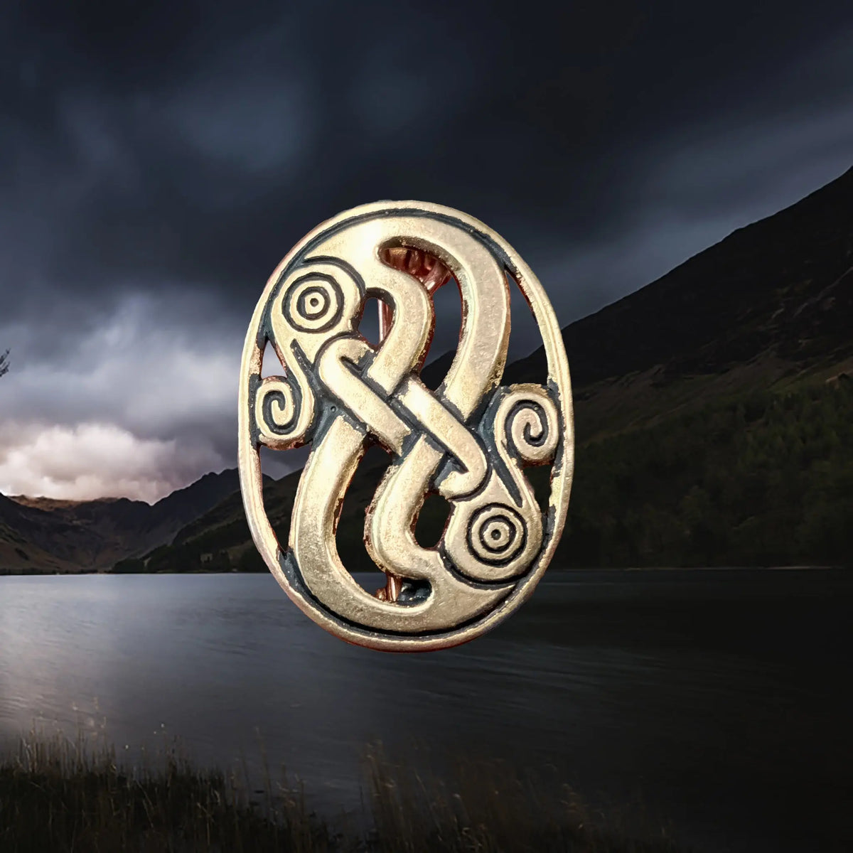 Bronze Gotland Serpent Viking Brooch - Replica Viking Jewelry