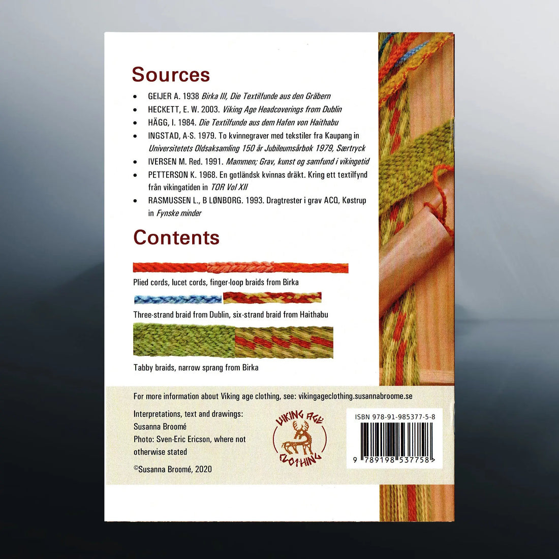 Viking Age Clothing - Cords & Braids Book - Susanna Broome