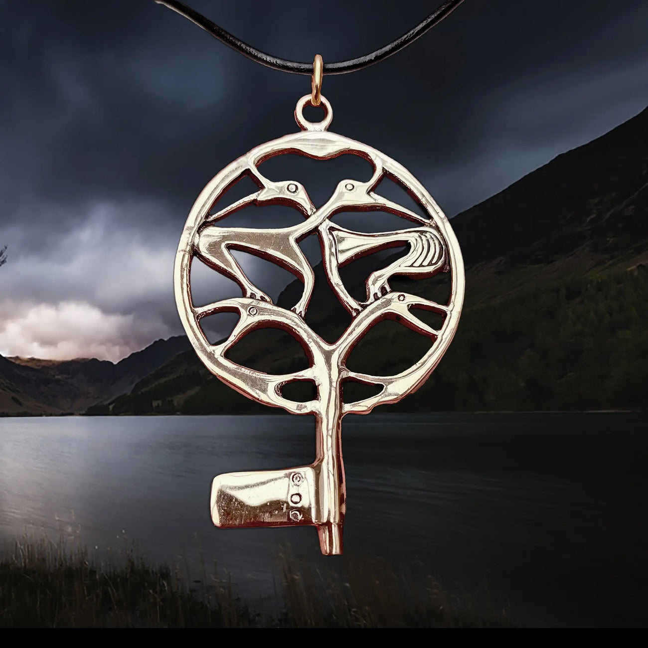 Bronze Large Round Viking Key Pendant from Uppakra