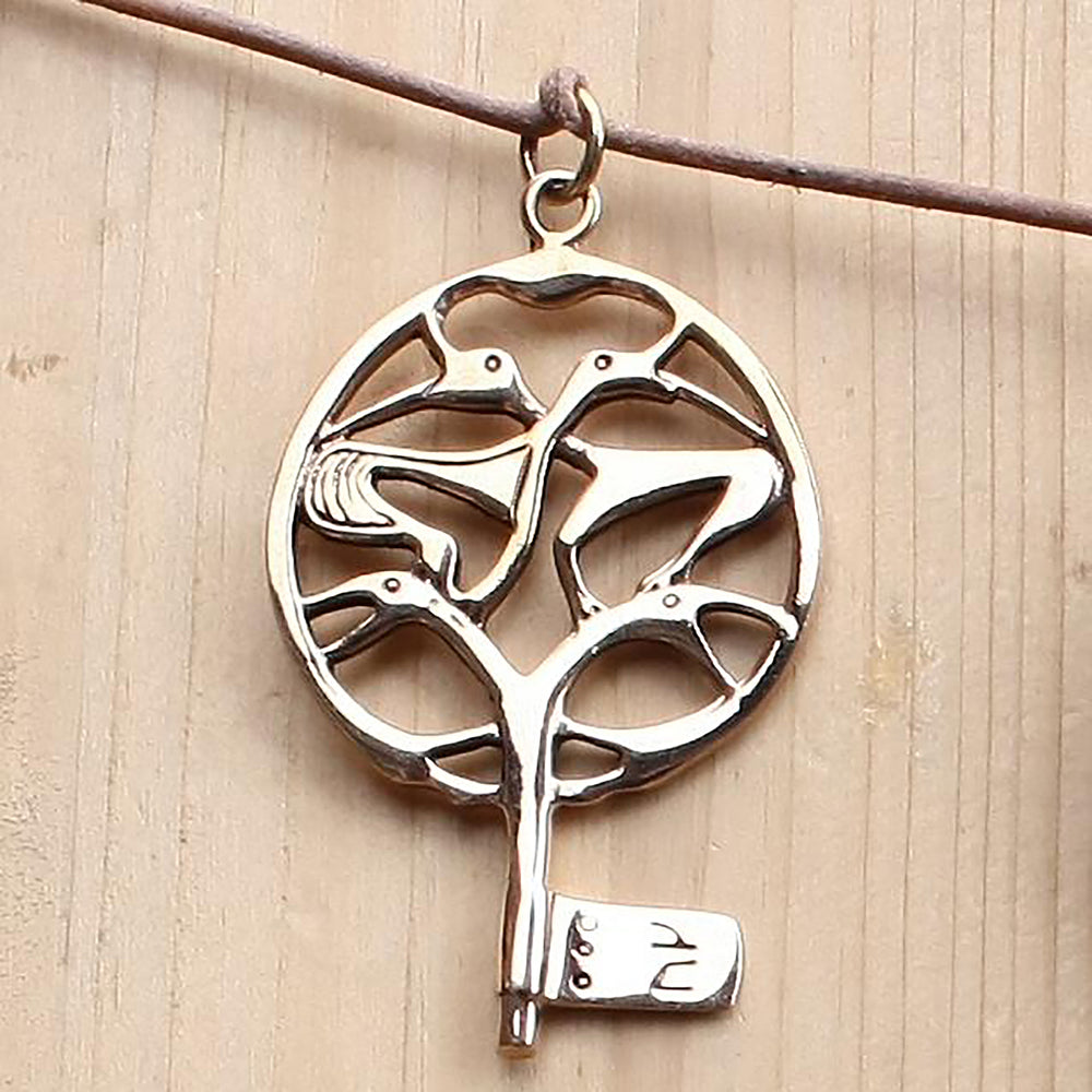 Bronze Large Round Viking Key Pendant from Uppakra