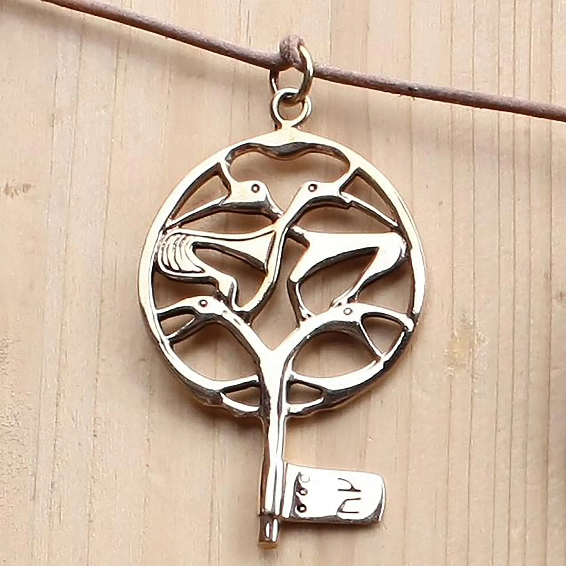 Bronze Large Round Viking Key Pendant from Uppakra