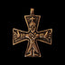 Germanic Cross Pendant in Sterling Silver or Bronze - Viking Jewelry