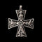 Germanic Cross Pendant in Sterling Silver or Bronze - Viking Jewelry