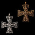 Germanic Cross Pendant in Sterling Silver or Bronze - Viking Jewelry