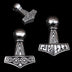 Silver Runic Thor's Hammer Replica - Viking Pendants - Viking Jewelry