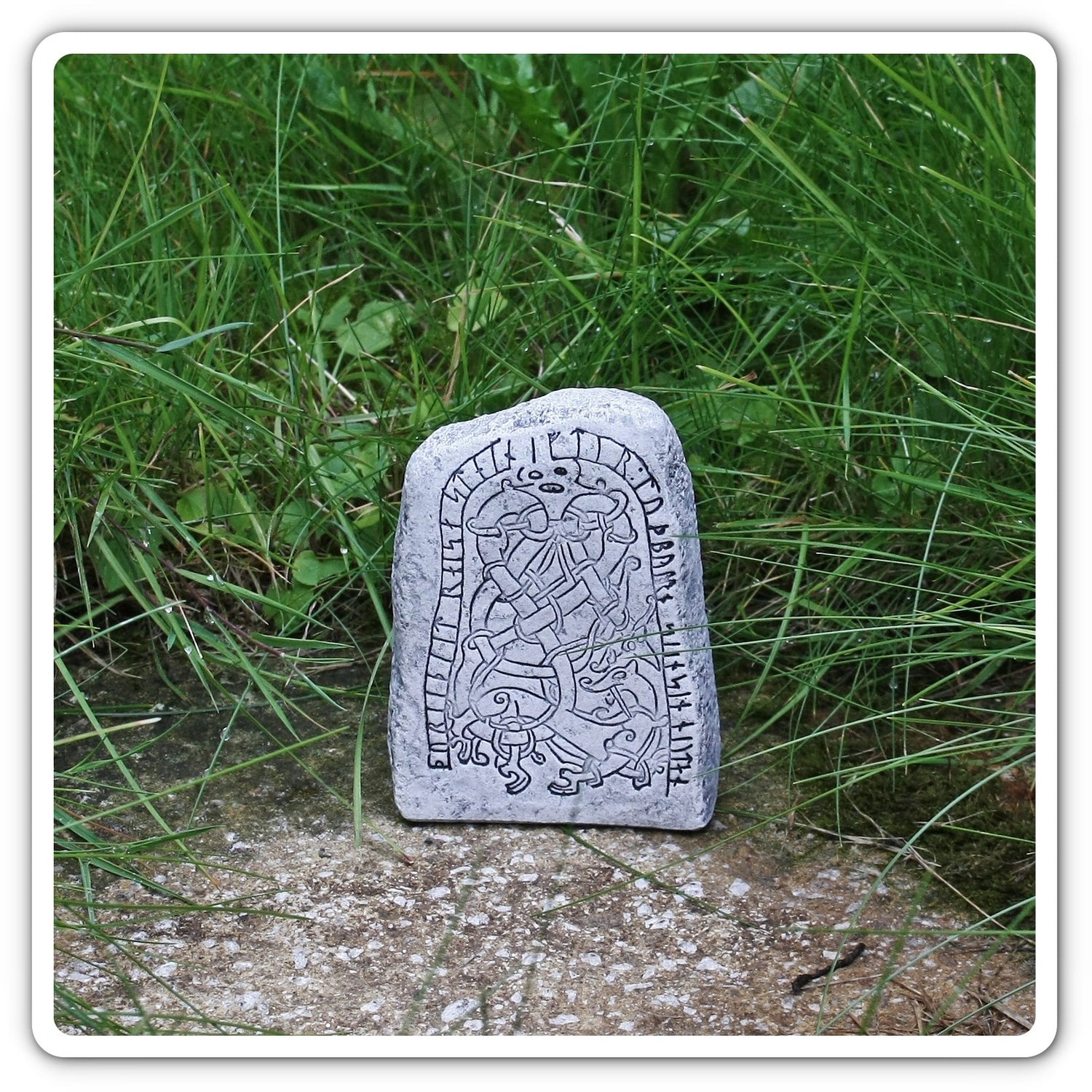 Ornamental Runestone Replica From Närke