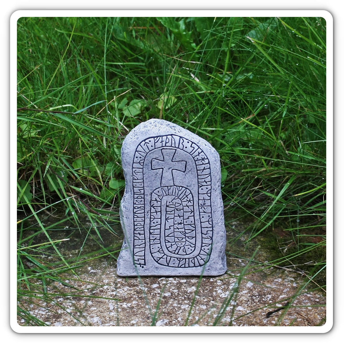 Ornamental Runestone Replica From Småland