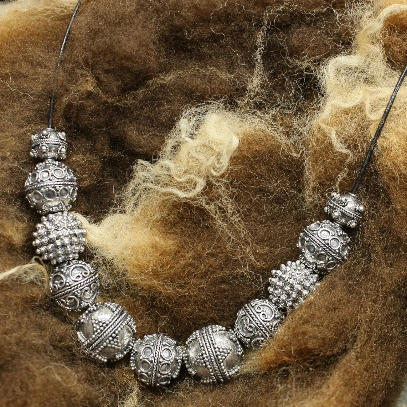 Silver Viking Bead from Visby - Small Knobbly