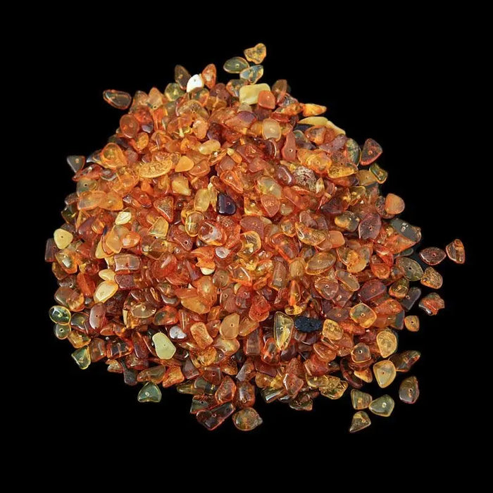 Polished Amber Chips With Drilled Holes for Making Viking Jewelry