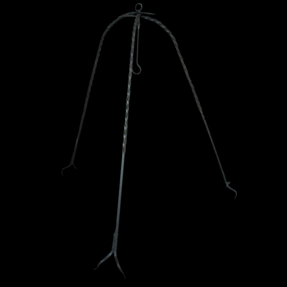 Hand-Forged Iron Tripod Cooking Stand