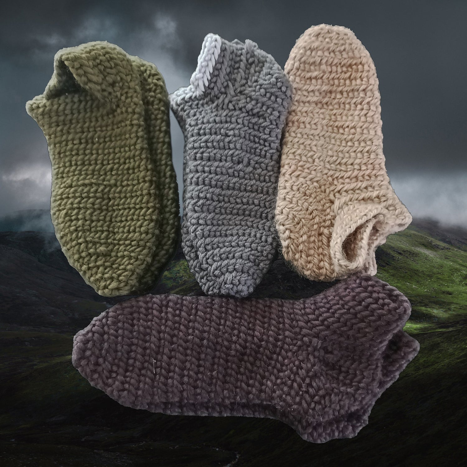 Wool Viking Nalbinding Socks for Viking Reenactment