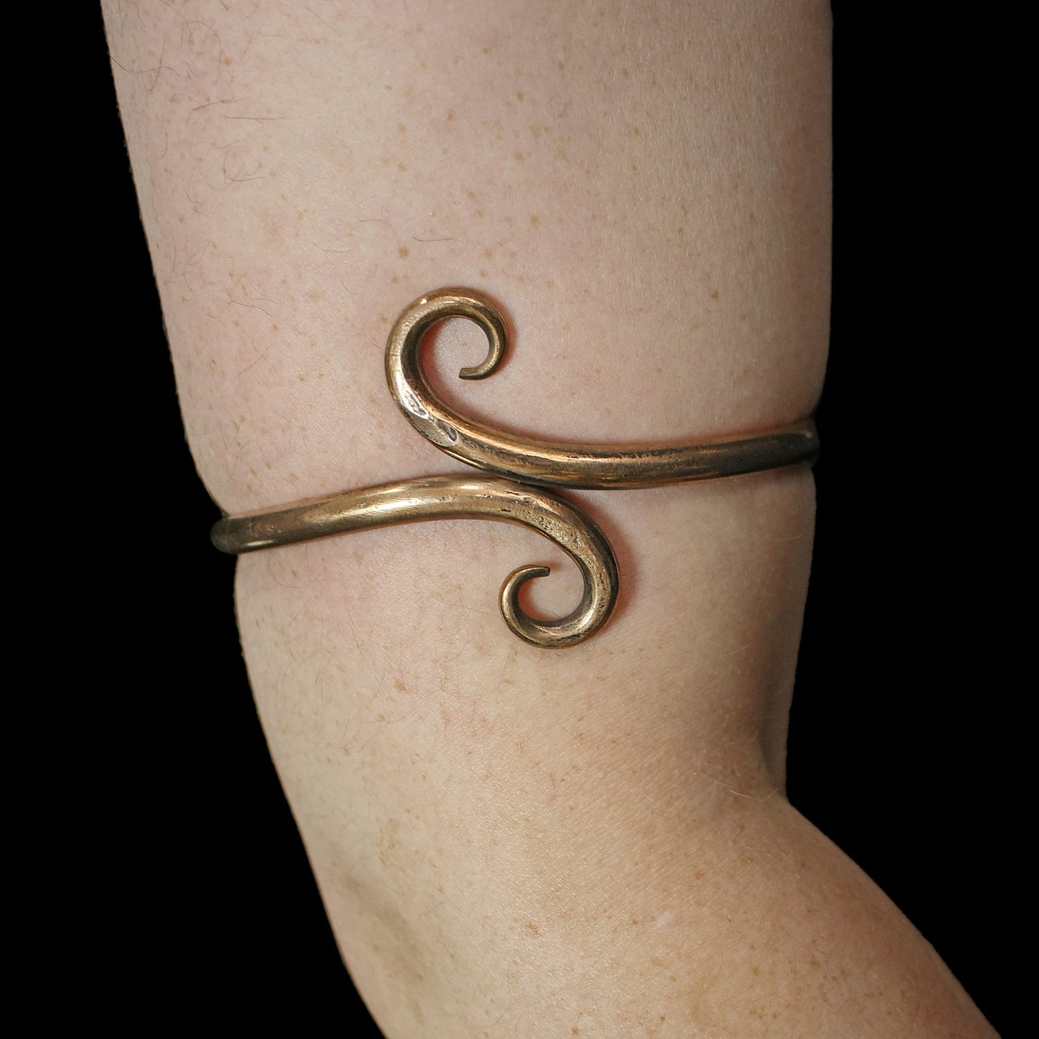Hand-Forged Bronze Viking Arm Ring / Arm Band / Torc