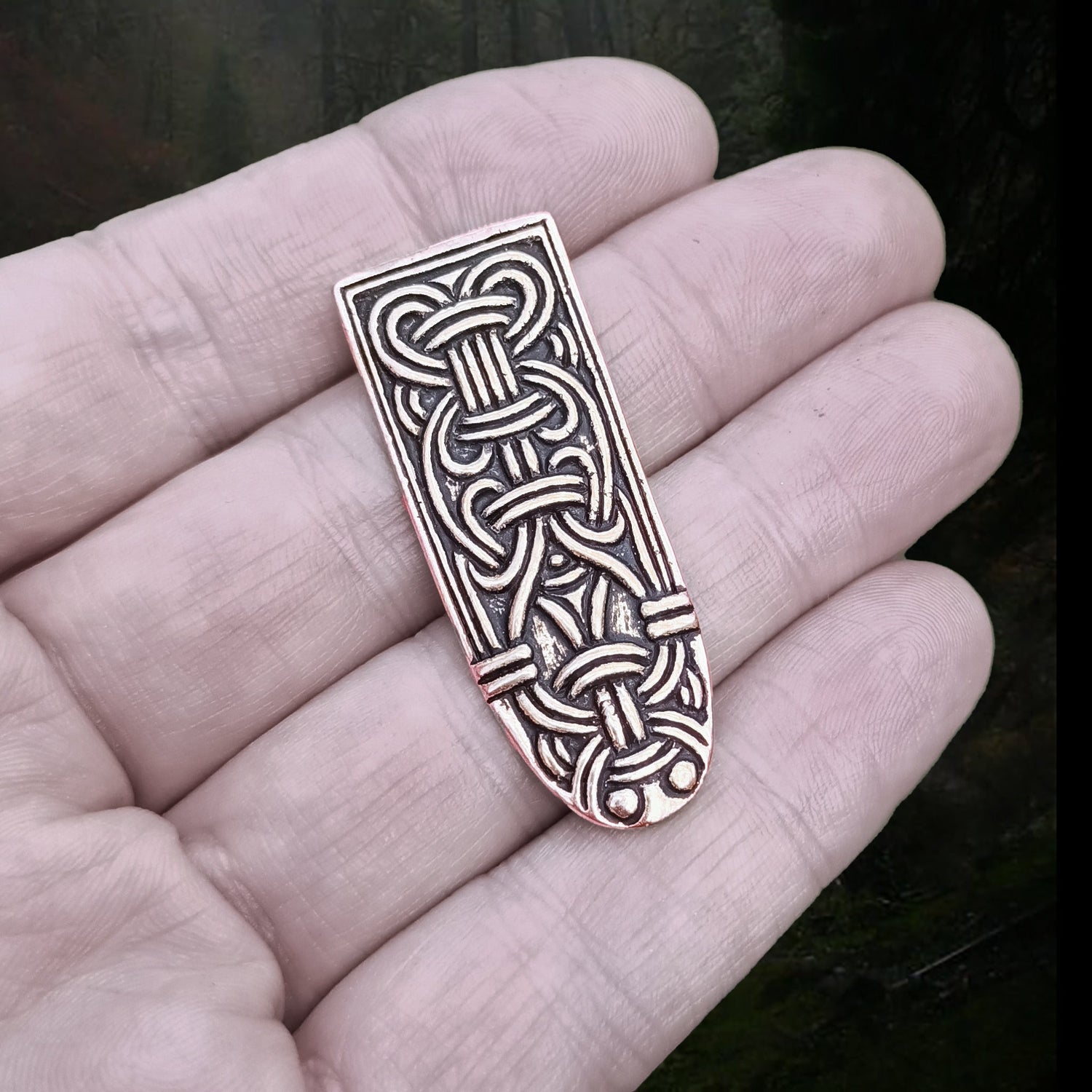 Bronze Borre Style Birka Viking Strap End - Viking Belt Fittings