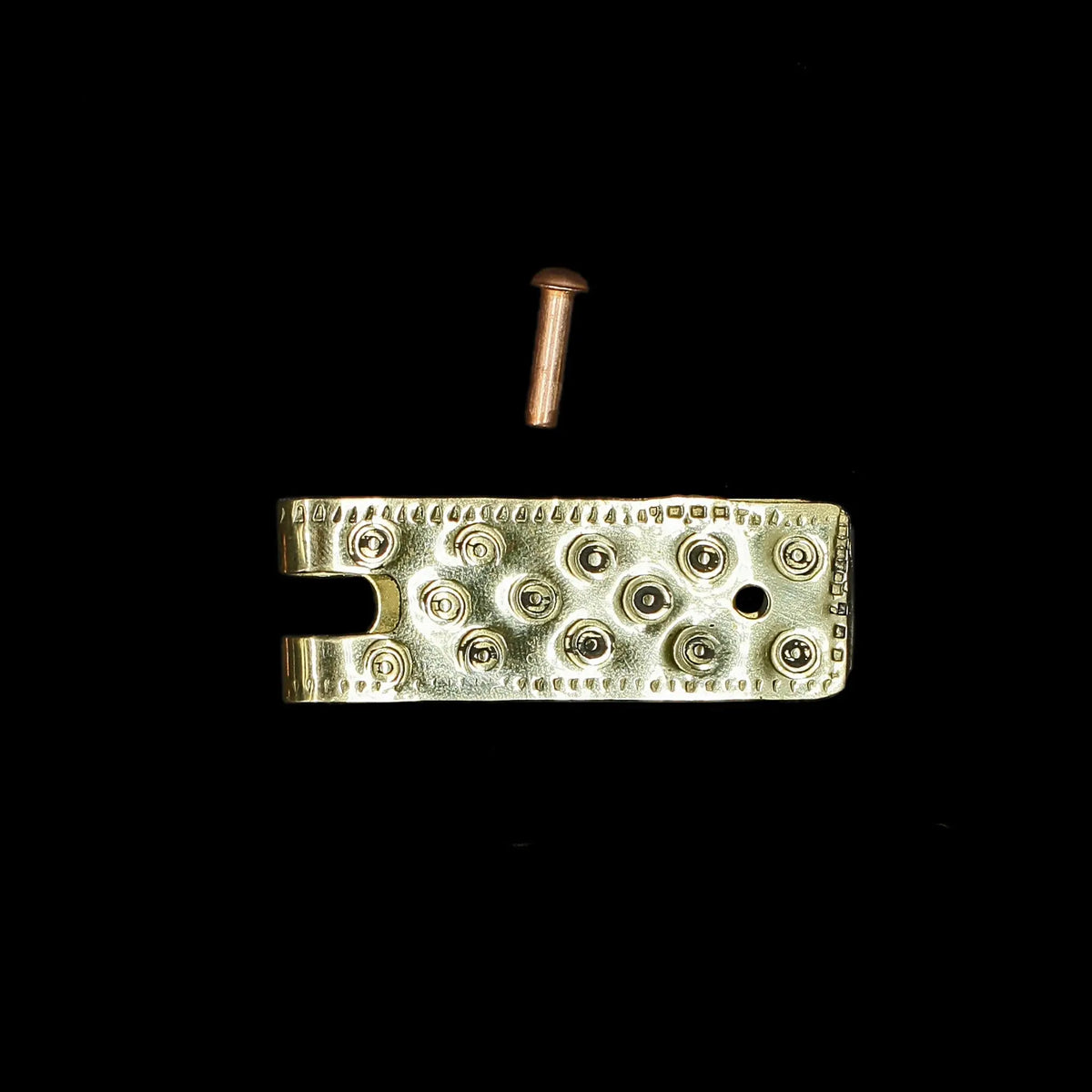 Embossed Brass Buckle Plate for Replica Viking Belts - Viking Clothing