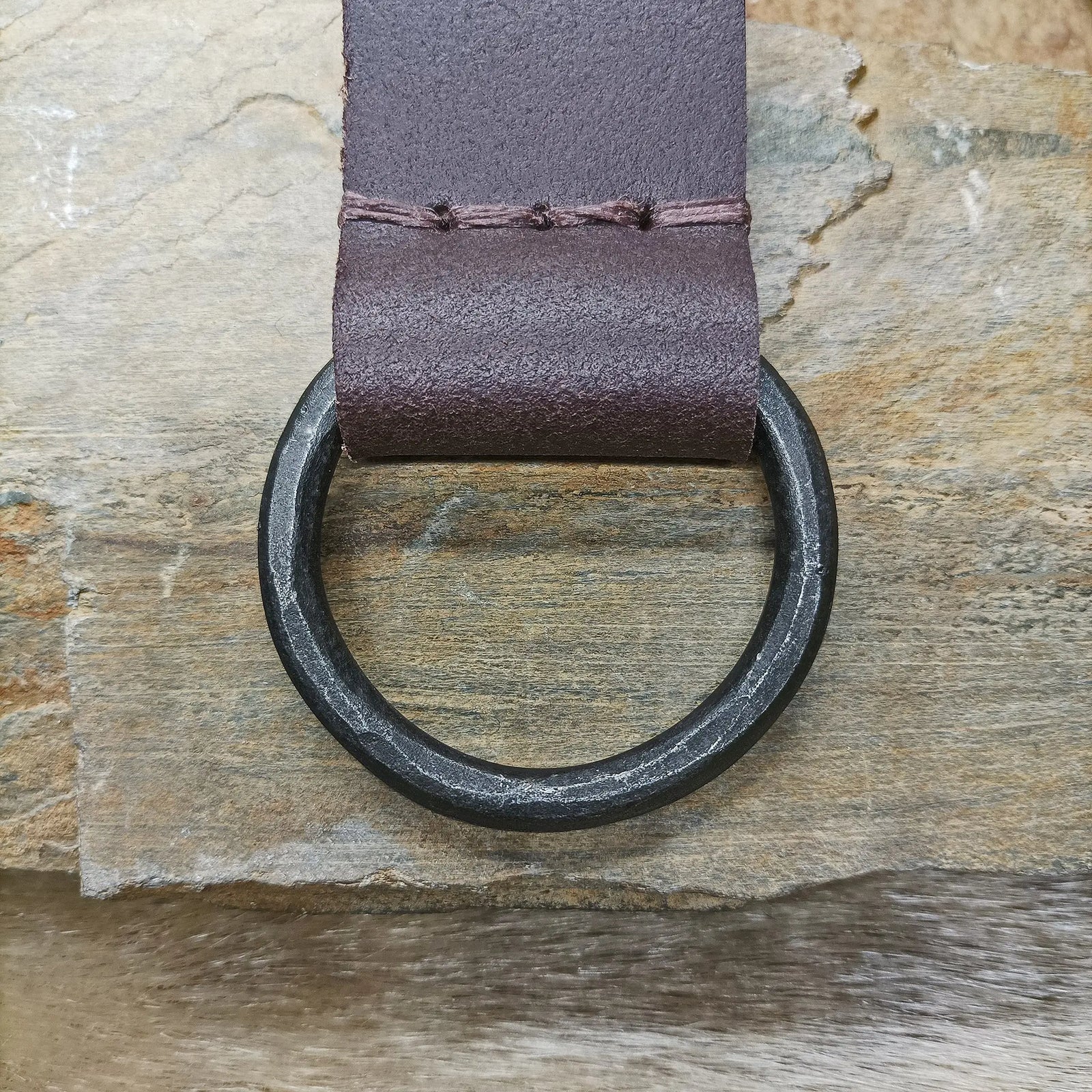 Hand-Forged Large Iron O Ring for Viking Belts