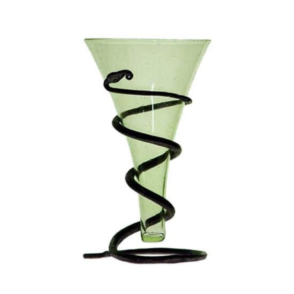 Glass Viking Cone Beaker with Iron Stand