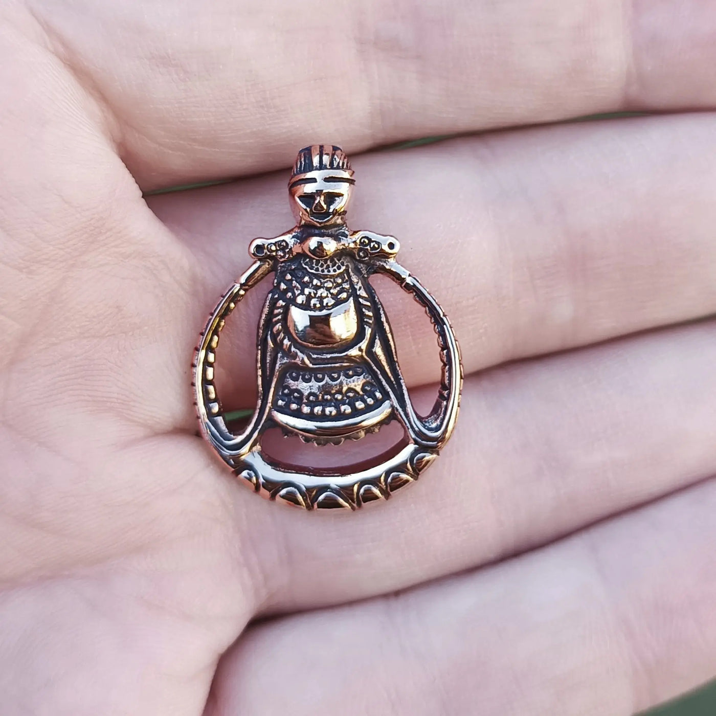 Bronze Circular Freya Pendant Viking Pendants Viking Jewelry
