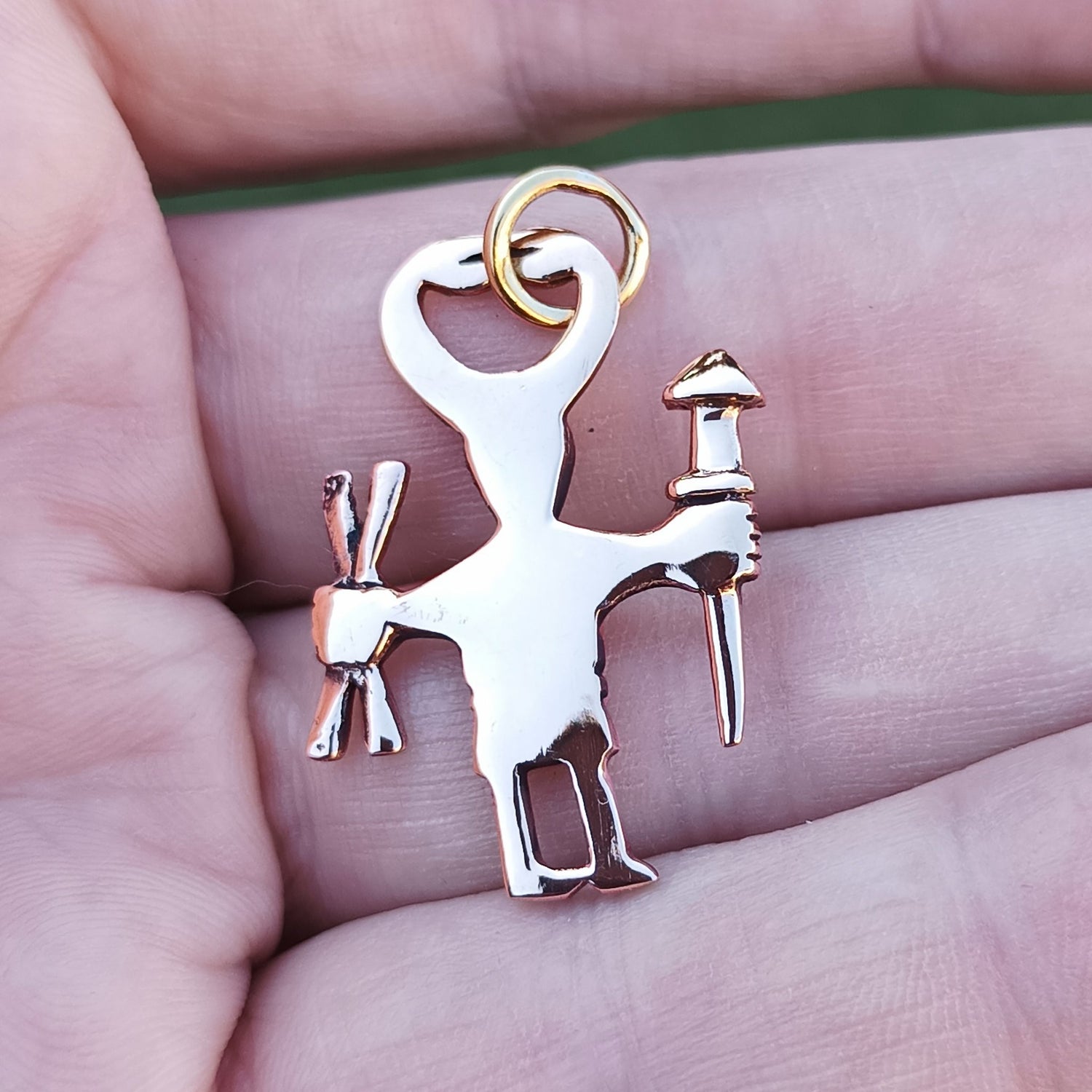 Sword Dancer Bronze Odin Pendant