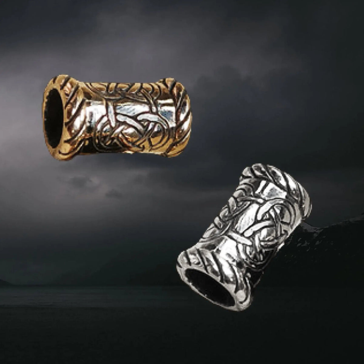 Medium Knotwork Viking Beard Ring - Viking Jewelry