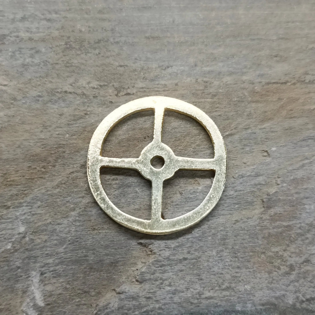 Brass Sun Cross Odin Pendant - Viking Jewelry