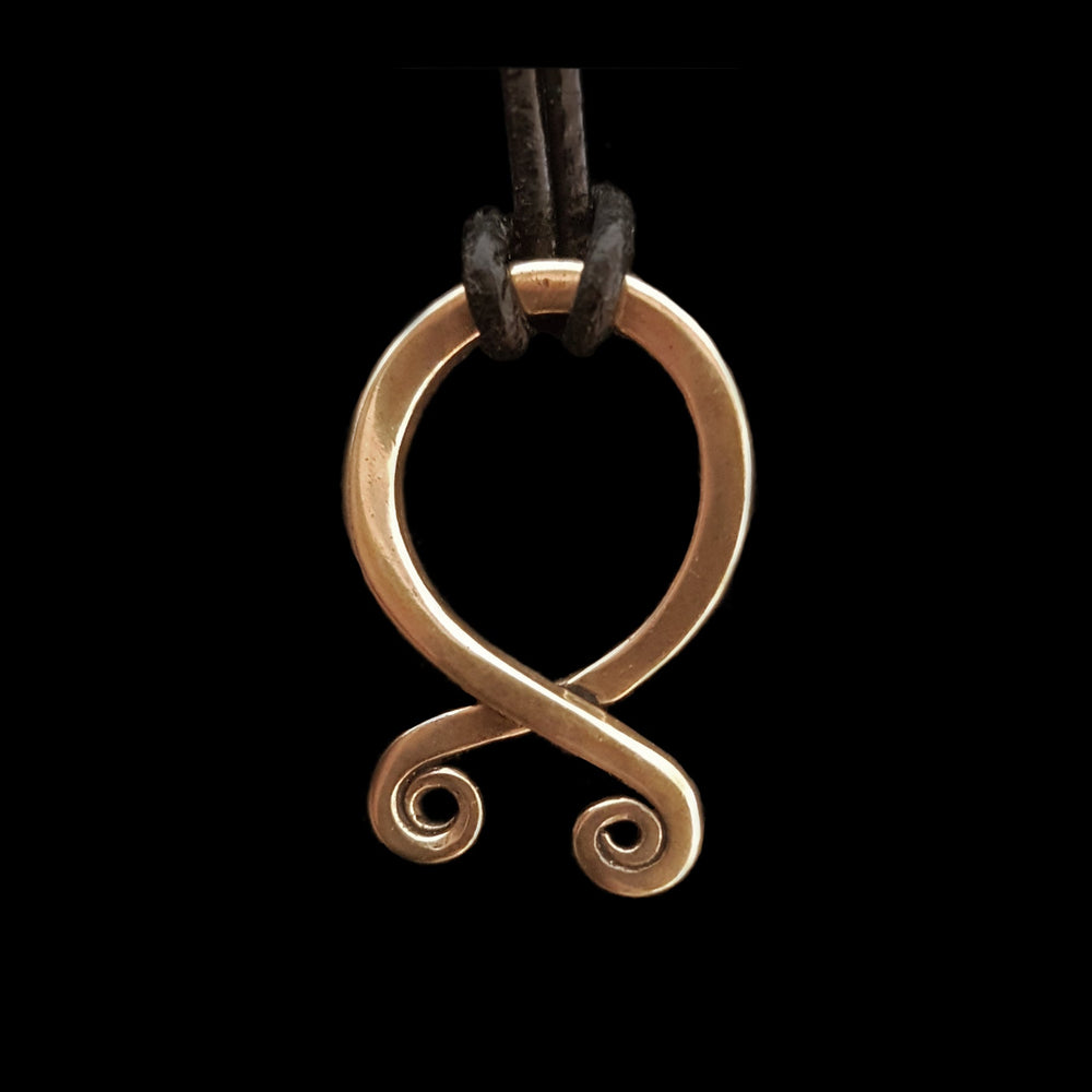 Bronze Odal Rune Pendant / Troll's Cross - Viking Jewelry